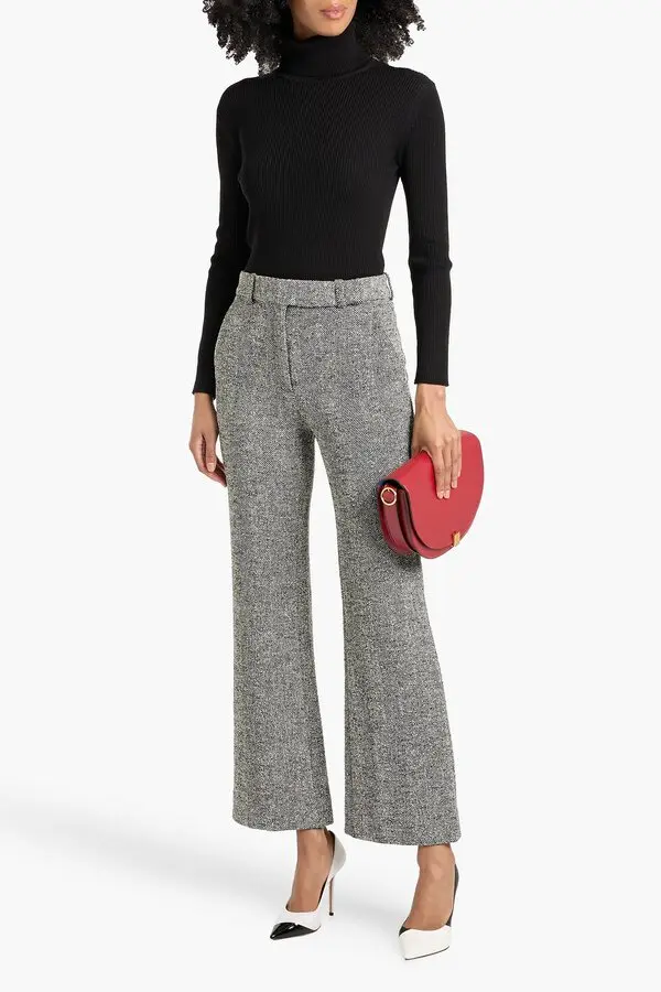 Simkhai Jamyson Herringbone Straight-leg Pants