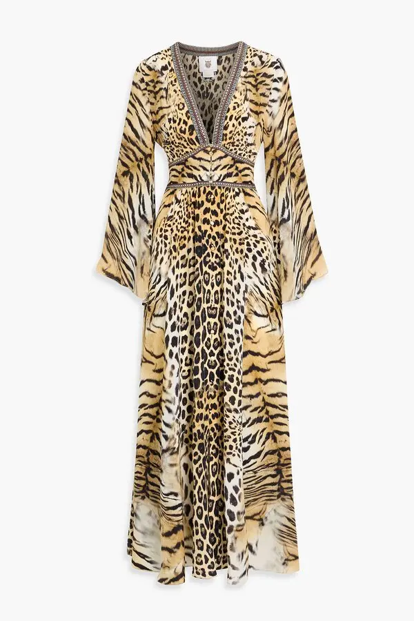 Camilla Crystal-embellished Leopard-print Maxi Dress - Animal Print