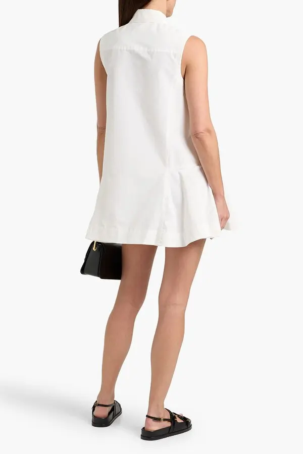 Simkhai Maggie Pleated Mini Shirt Dress