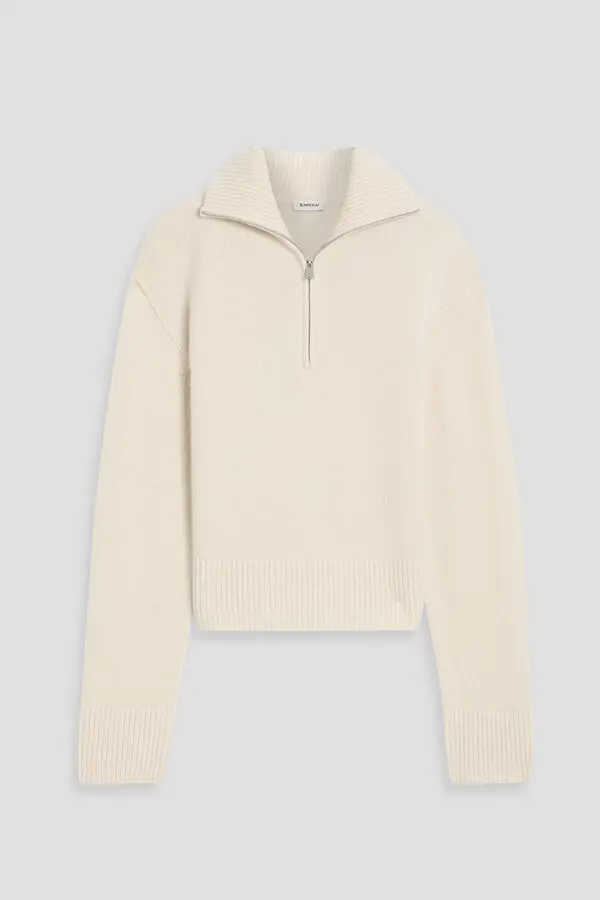 Simkhai Andes Cashmere Half-zip Sweater - Cream