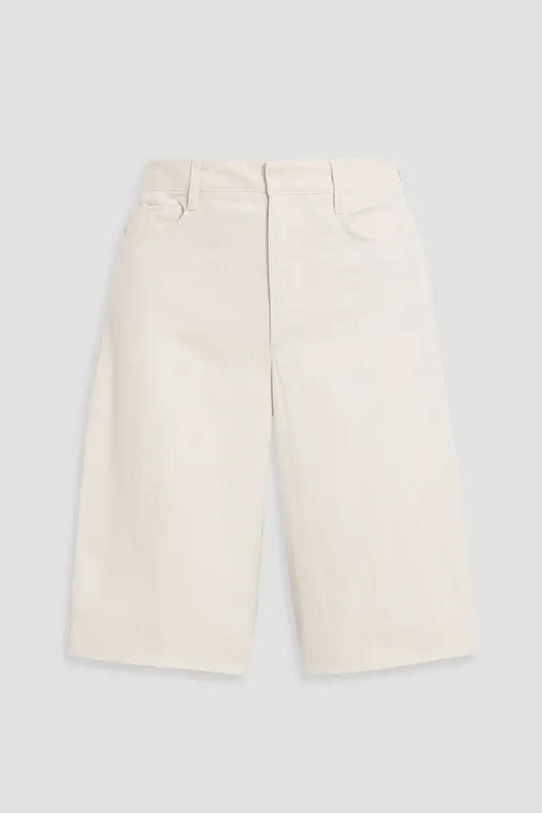Max Mara Cotton And Linen-blend Shorts - Ecru