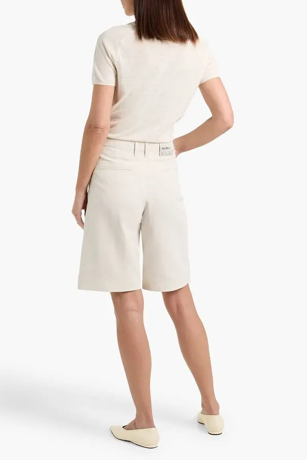 Max Mara Cotton And Linen-blend Shorts