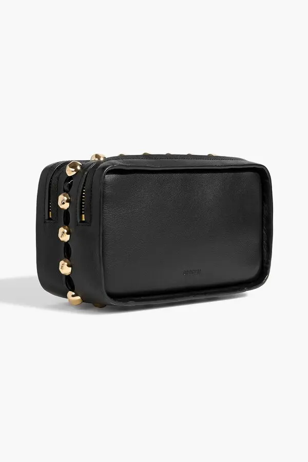 Simkhai Amaya Studded Leather Crossbody Bag - Black