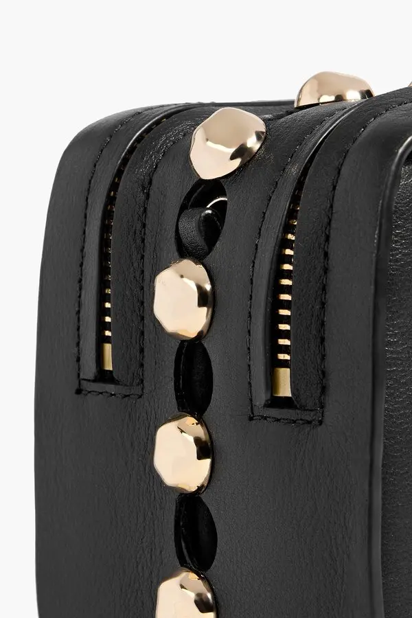 Simkhai Amaya Studded Leather Crossbody Bag - Black