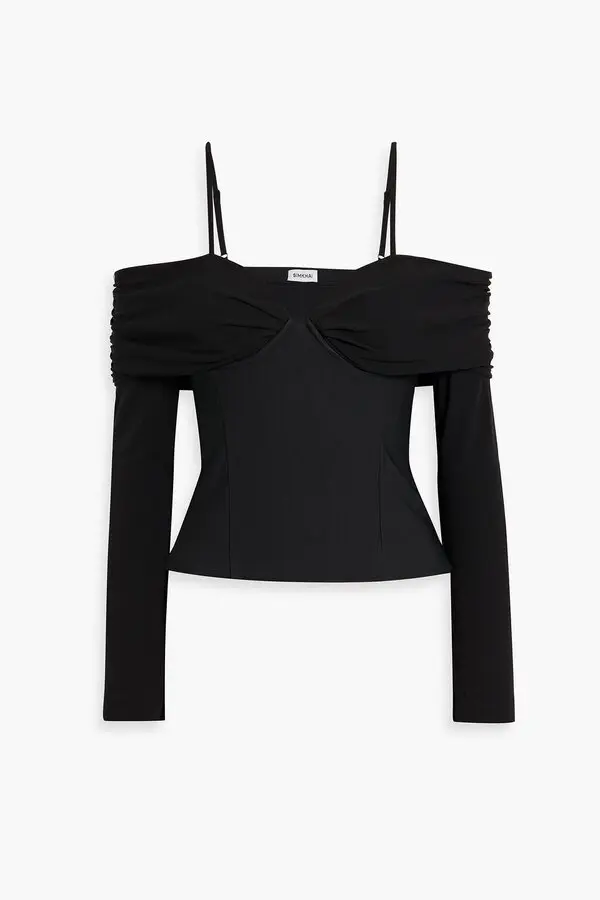 Simkhai Hazel Off-the-shoulder Stretch-jersey Bustier Top