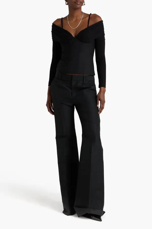 Simkhai Hazel Off-the-shoulder Stretch-jersey Bustier Top