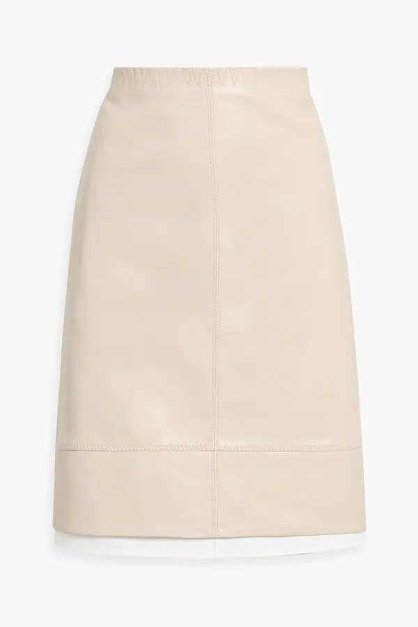 Simkhai Aubria Poplin-trimmed Skirt - Beige