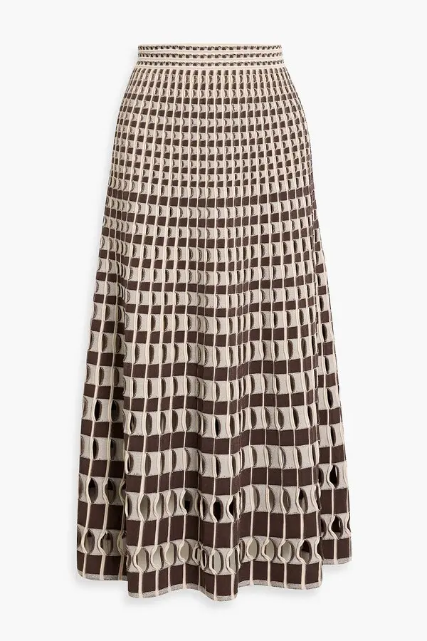 Simkhai Larken Lasercut Maxi Skirt - Chocolate