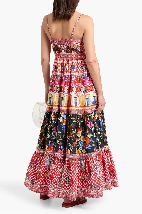 Camilla Crystal-embellished Printed Maxi Dress - Red