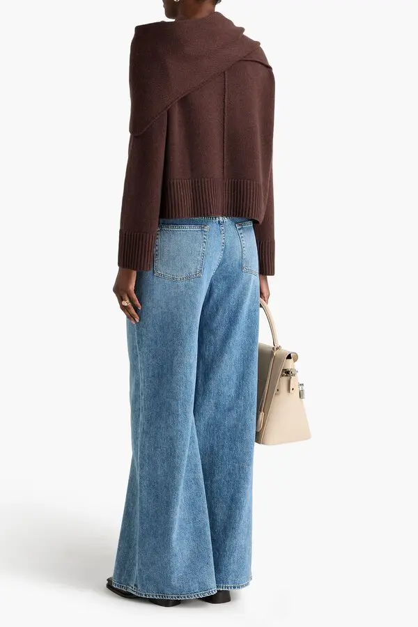 Simkhai Arlo High-rise Wide-leg Jeans - Mid Denim