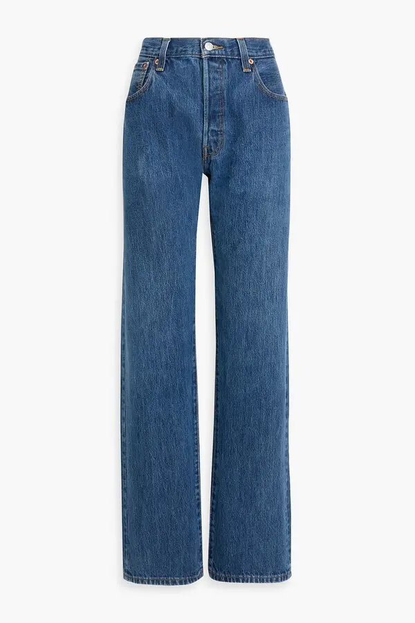 RE/DONE WITH LEVI'S 90's High-rise Straight-leg Jeans - Mid Denim