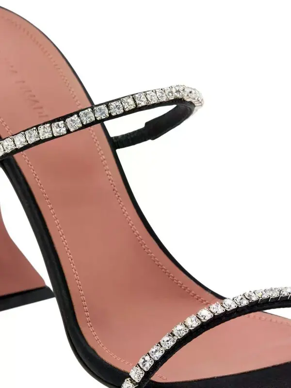 Amina Muaddi 95mm Gilda Sandals - Black