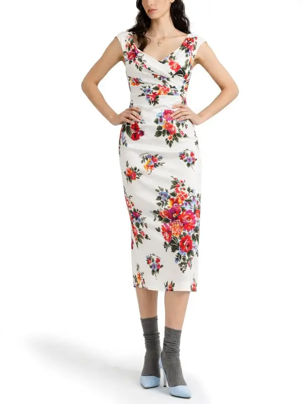 Dolce & Gabbana Printed Satin Dress - Multicolour