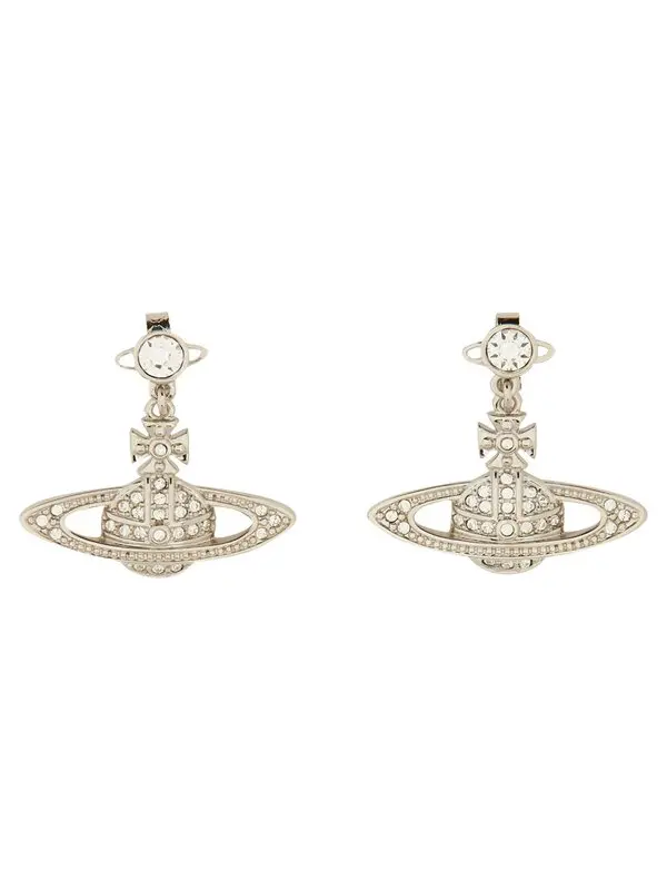 VIVIENNE WESTWOOD Mini Bas Relief Earrings - Silver