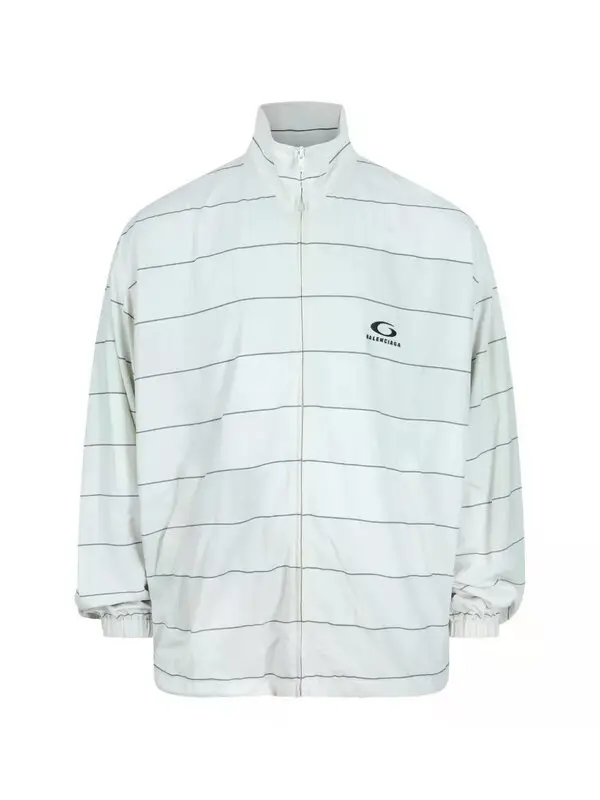 Balenciaga Striped Zip-up Jacket - Neutrals