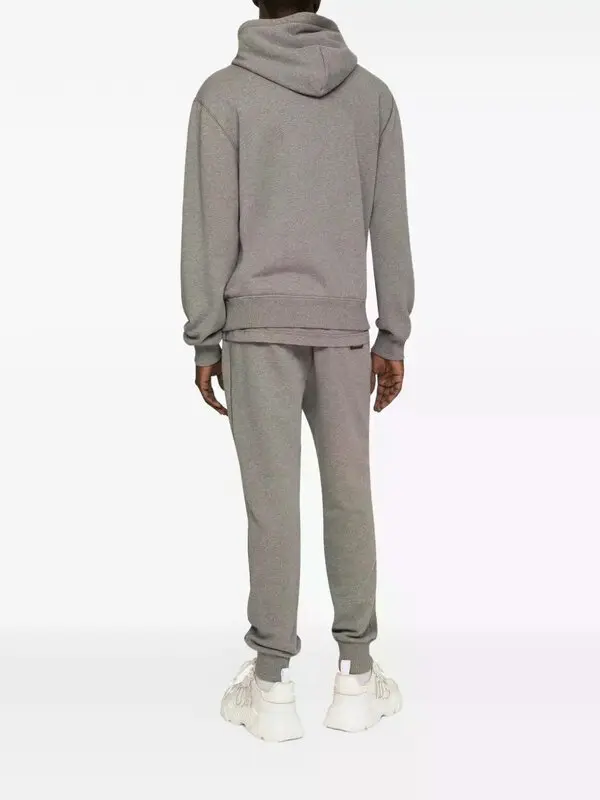 Dolce & Gabbana Logo-plaque Zip-up Hoodie - Grey