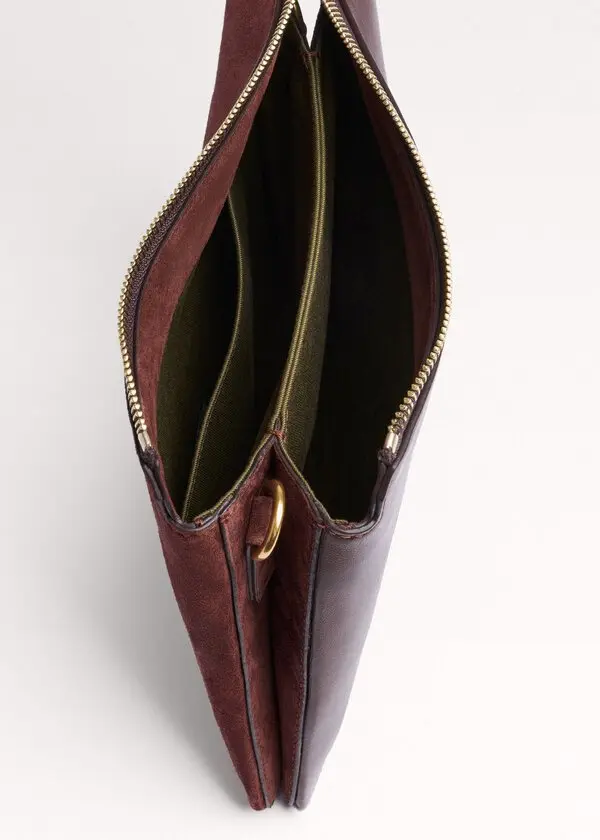 ME+EM Double Pouch Crossbody Bag - Dark Cinnamon