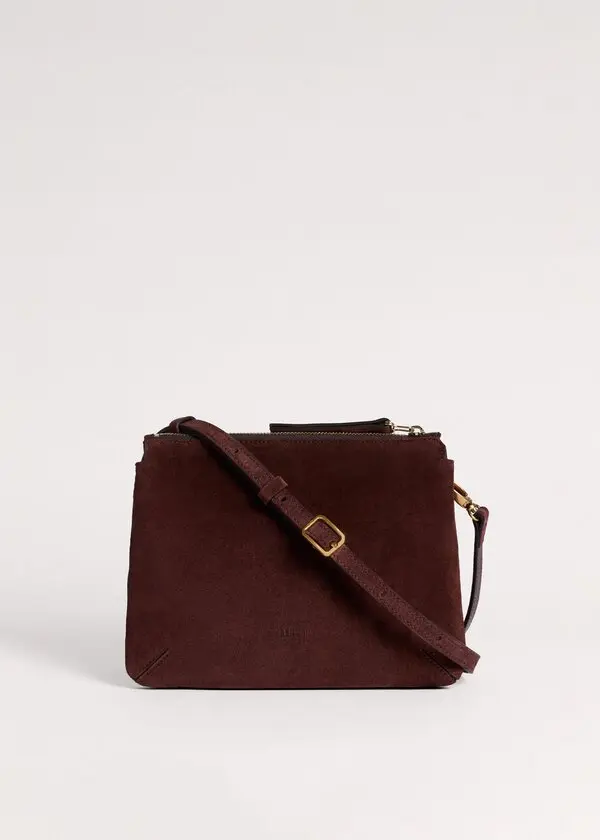 ME+EM Double Pouch Crossbody Bag - Dark Cinnamon