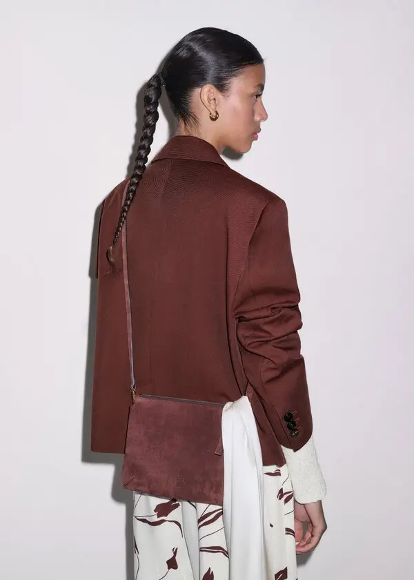 ME+EM Double Pouch Crossbody Bag - Dark Cinnamon