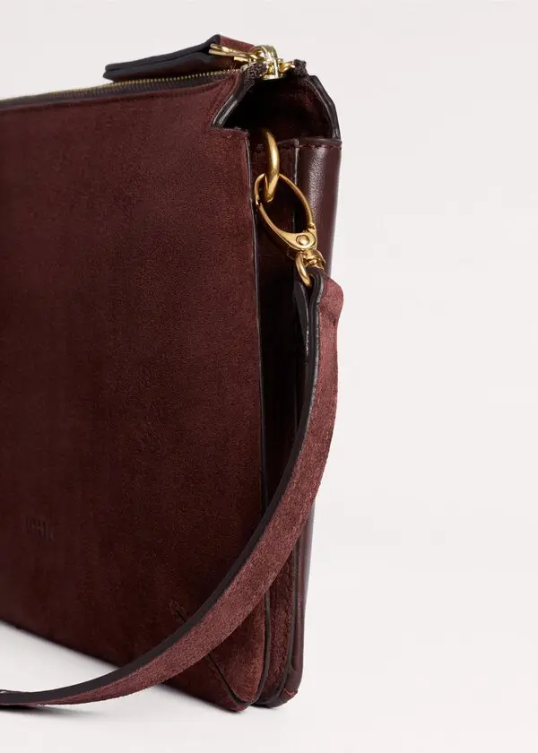 ME+EM Double Pouch Crossbody Bag - Dark Cinnamon