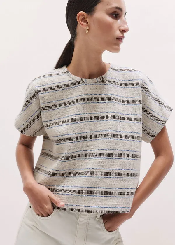 ME+EM Textured Stripe Tee