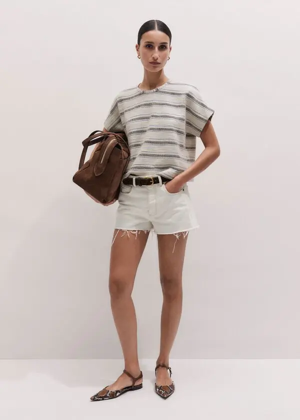 ME+EM Textured Stripe Tee