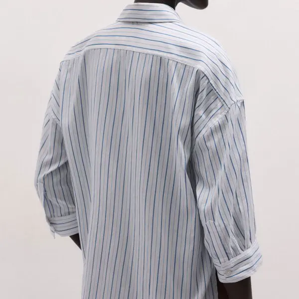 ME+EM Striped Cotton-blend Voile Shirt