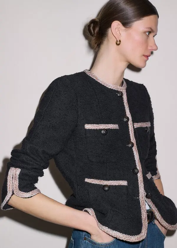 ME+EM Straight Fit Jacket With Trims