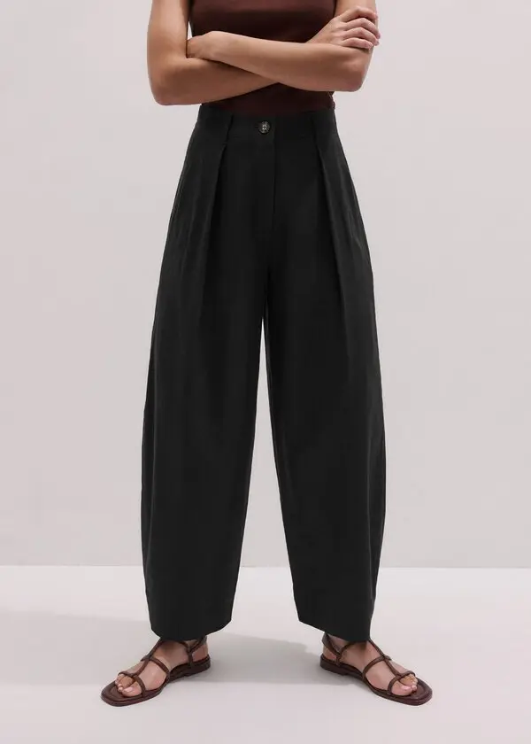 ME+EM Tapered Trousers - Black
