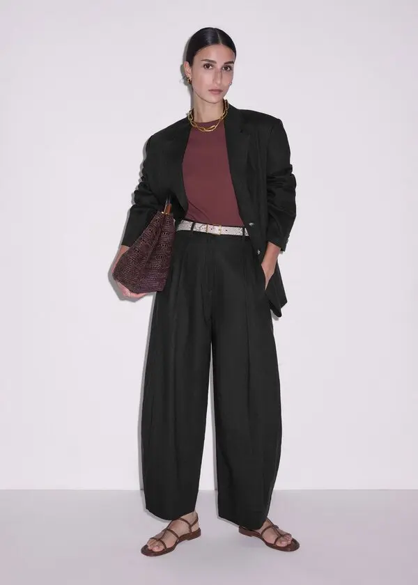 ME+EM Tapered Trousers - Black