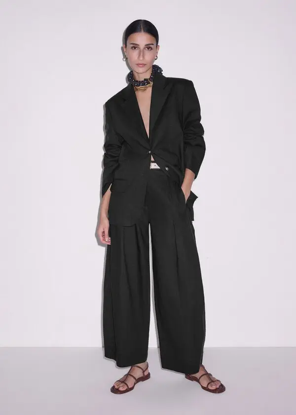 ME+EM Tapered Trousers - Black