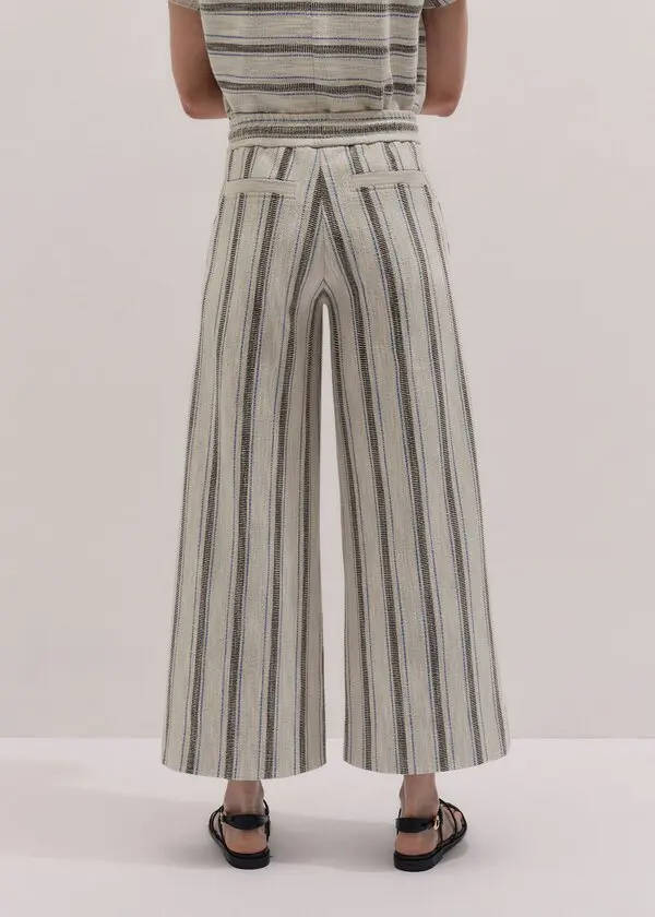 ME+EM Textured Stripe Cropped Track Pant