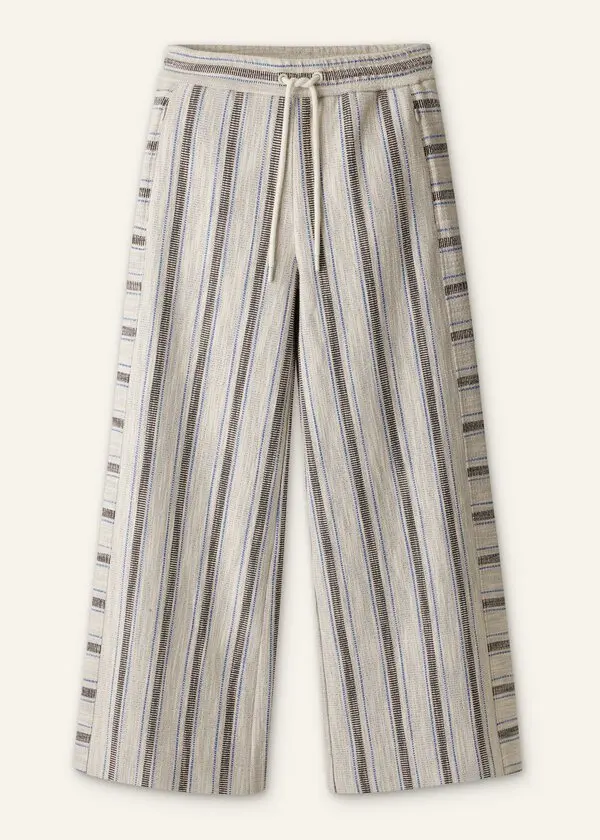 ME+EM Textured Stripe Cropped Track Pant