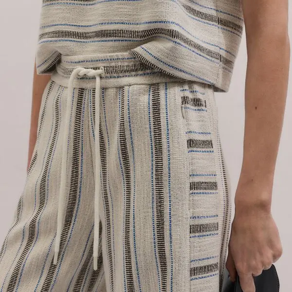 ME+EM Textured Stripe Cropped Track Pant