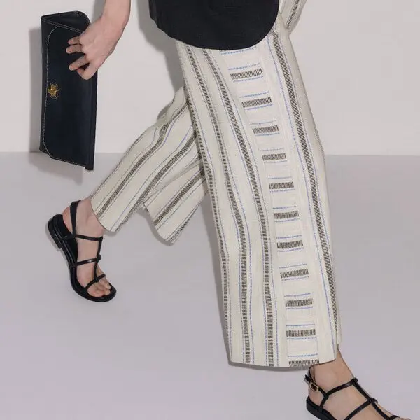 ME+EM Textured Stripe Cropped Track Pant