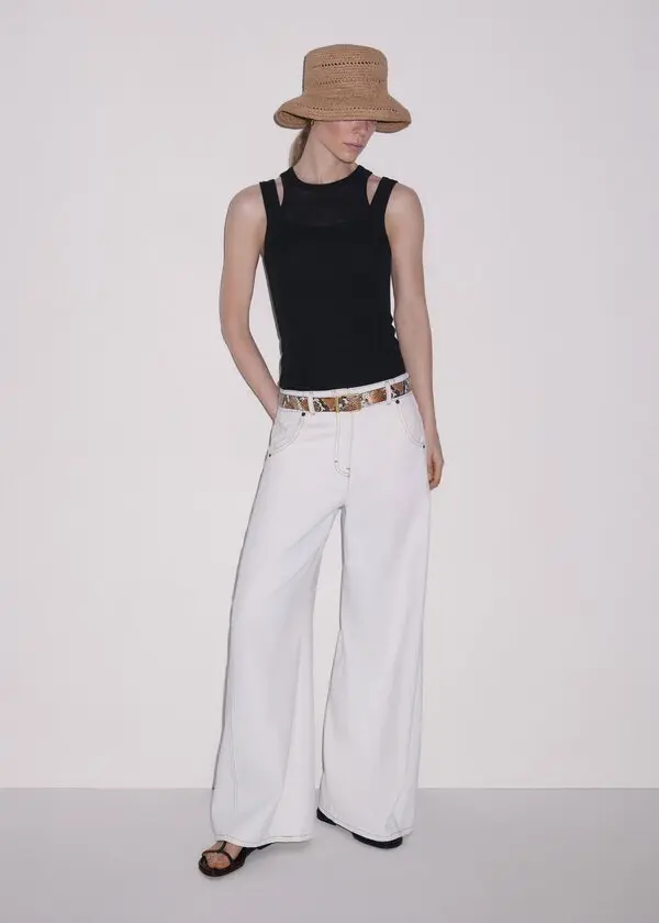 ME+EM Double Layer Slim Vest Set - Black