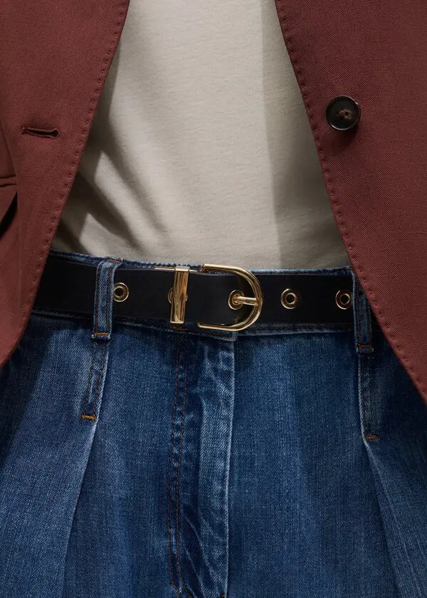 ME+EM Reversible Eyelet Leather Belt