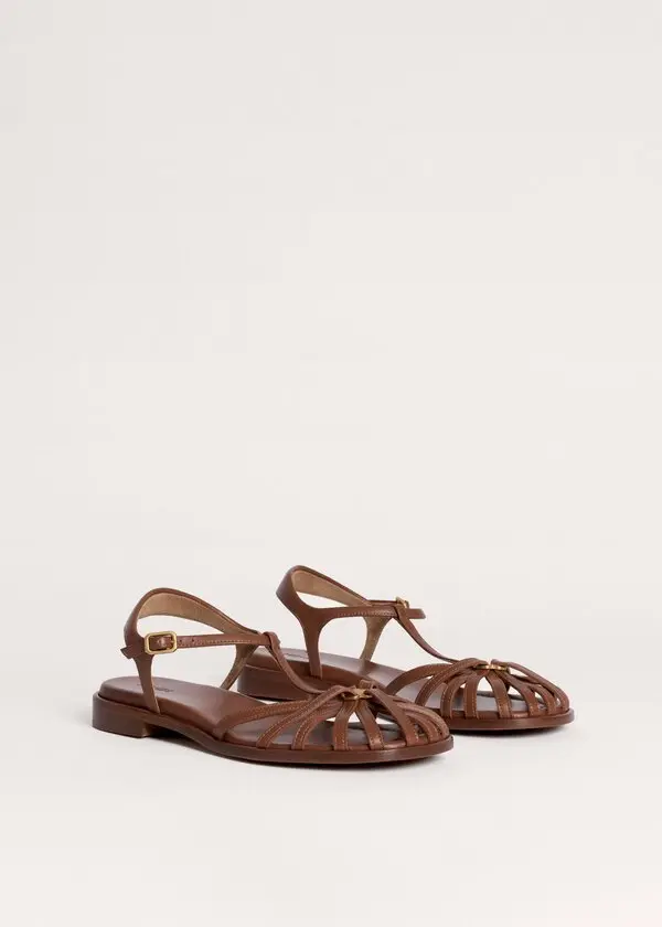 ME+EM Caged T-bar Sandal - Tan