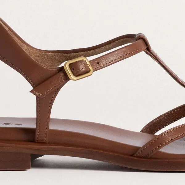 ME+EM Caged T-bar Sandal - Tan