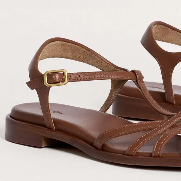 ME+EM Caged T-bar Sandal - Tan
