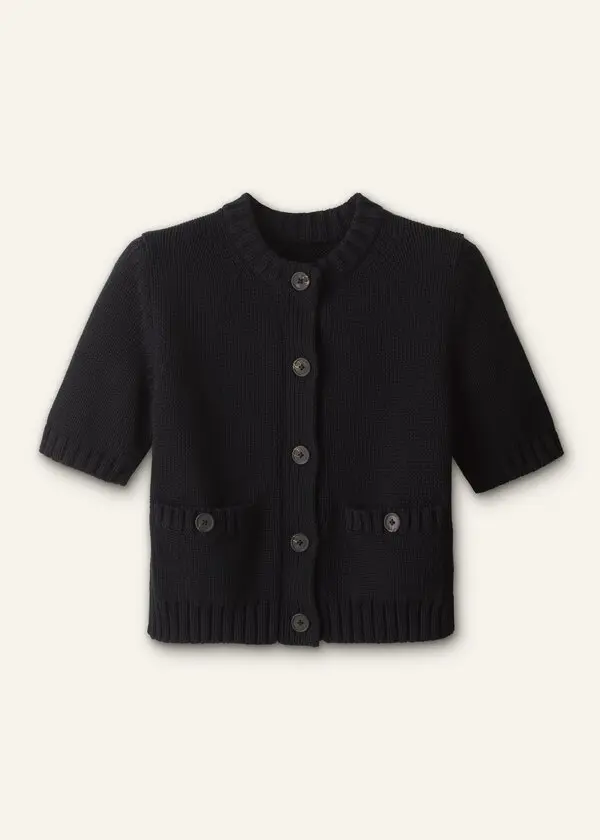ME+EM Straight Knit Button-through Tee