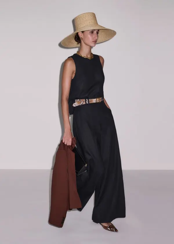 ME+EM Wide-leg Trousers - Black