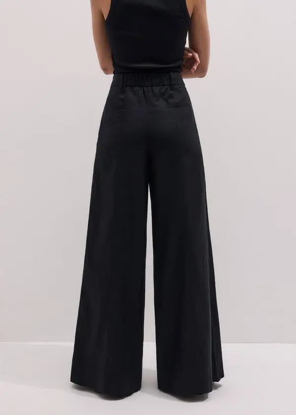 ME+EM Wide-leg Trousers - Black