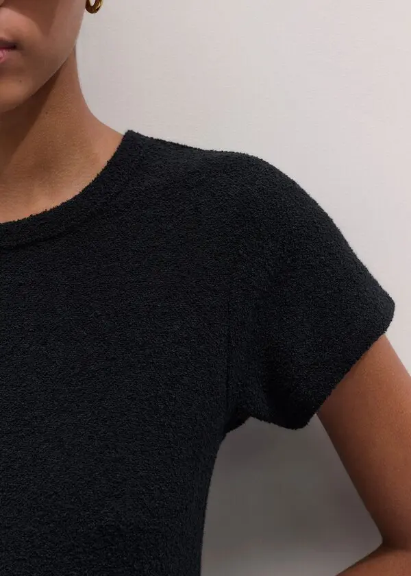 ME+EM Textured A-line Maxi T-shirt Dress