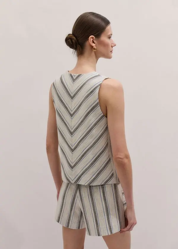 ME+EM Textured Stripe Swing Top