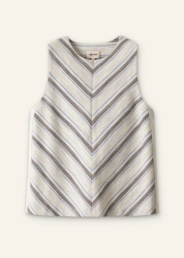 ME+EM Textured Stripe Swing Top