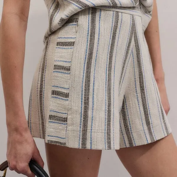 ME+EM Textured Stripe Swing Top
