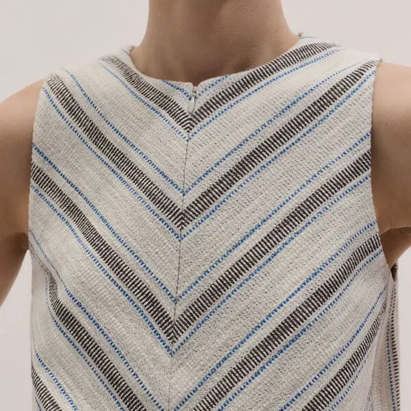 ME+EM Textured Stripe Swing Top