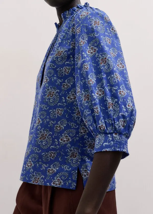 ME+EM Paisley Print Straight Blouse