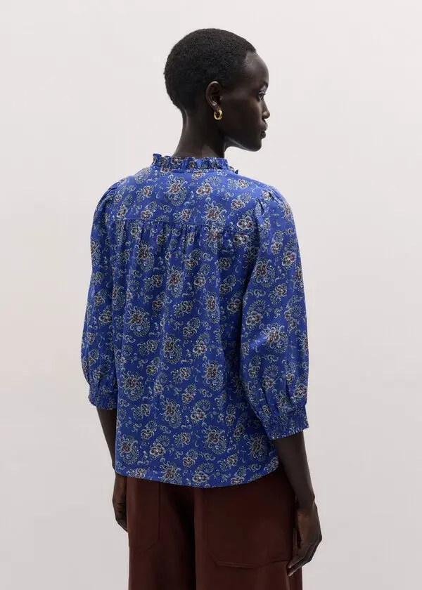 ME+EM Paisley Print Straight Blouse
